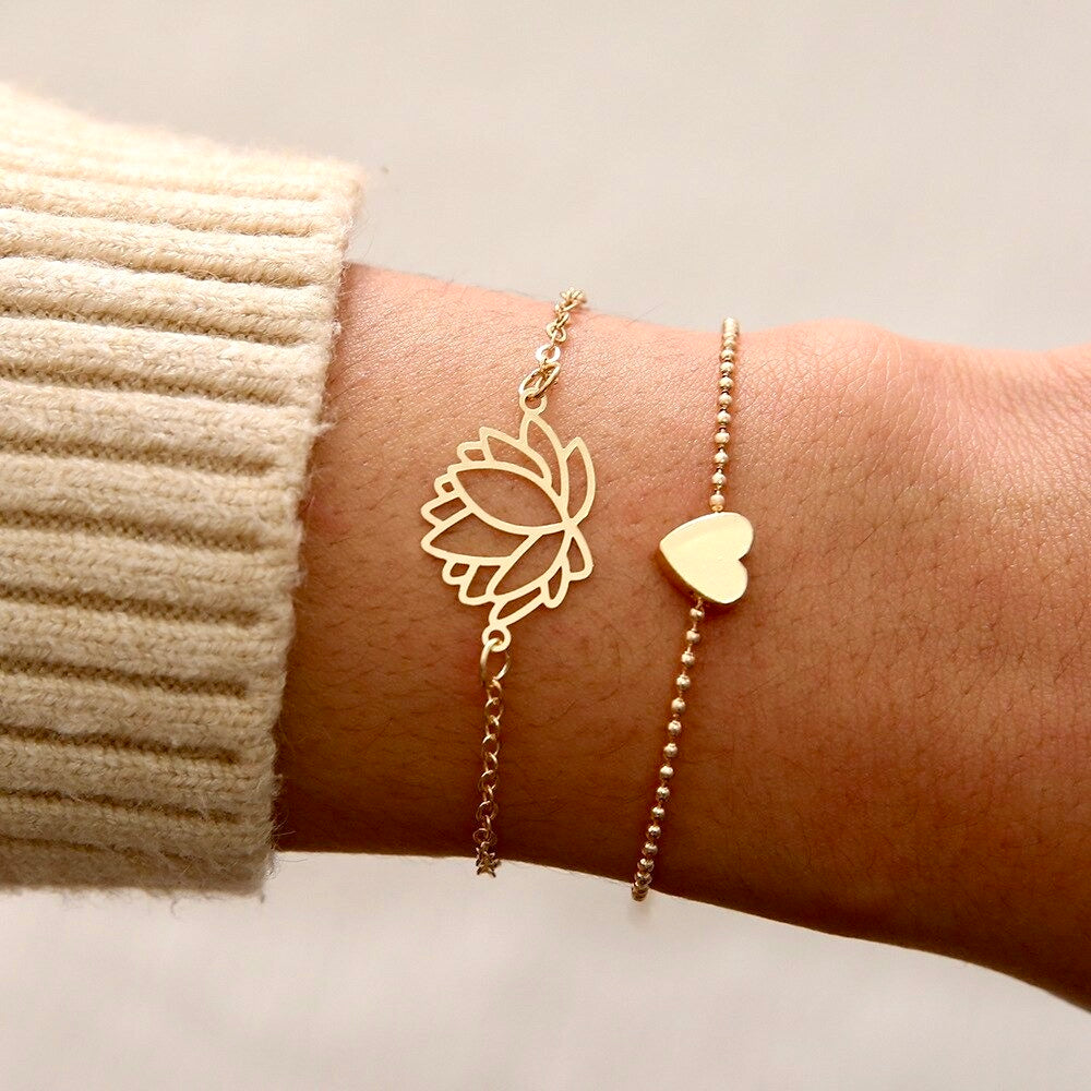 Bracelets en forme de cœur et de Lotus – CHEMSY Boutique